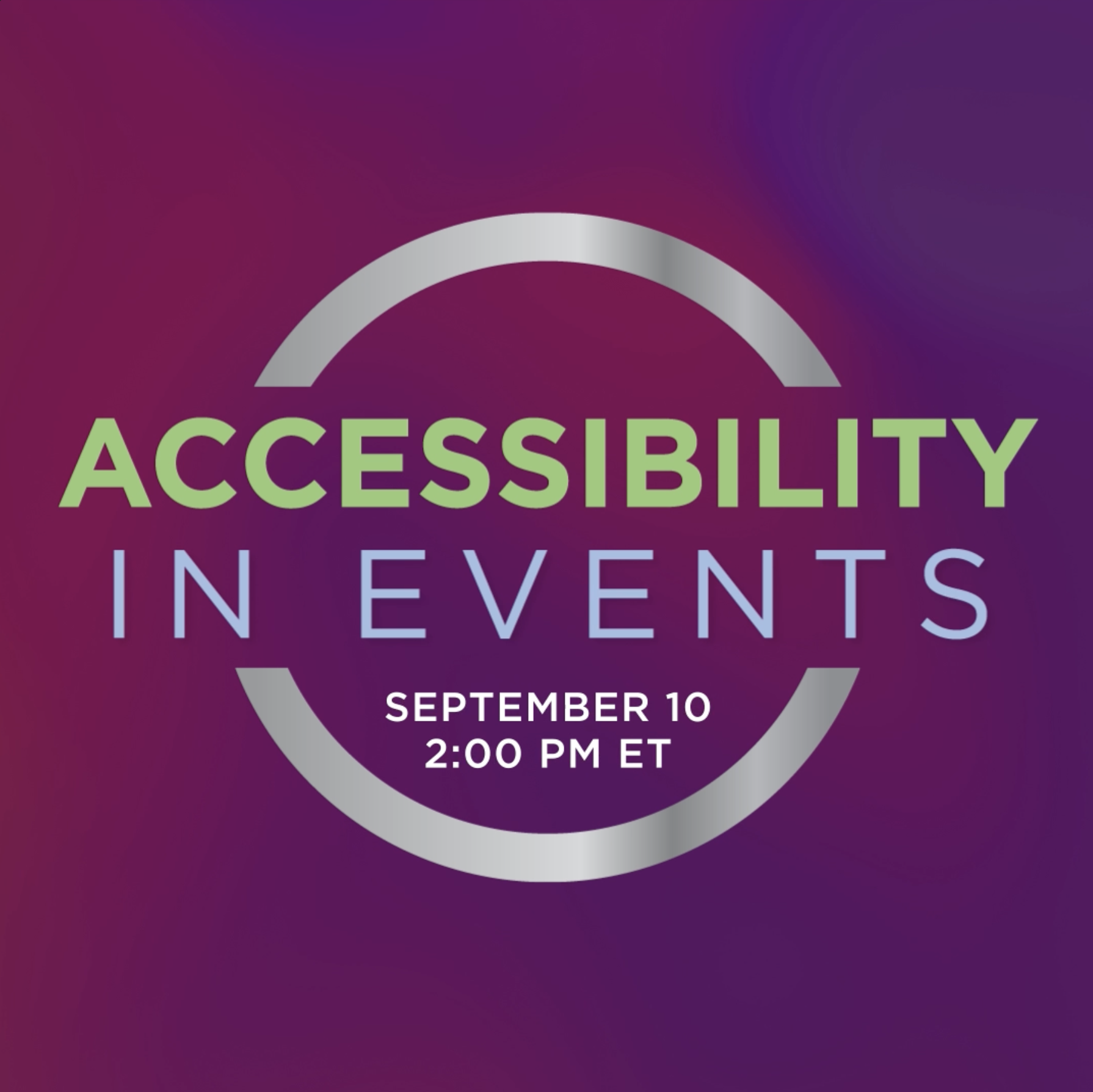 Proscenium - Accessibility in Events Webinar Registration